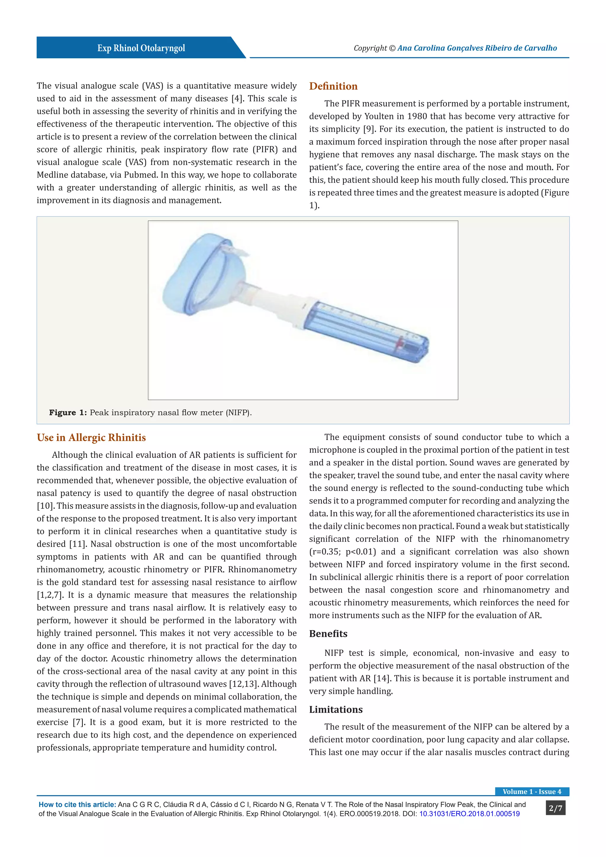 Crimson Publishers-The Role of the Nasal Inspiratory Flow Peak, the ...