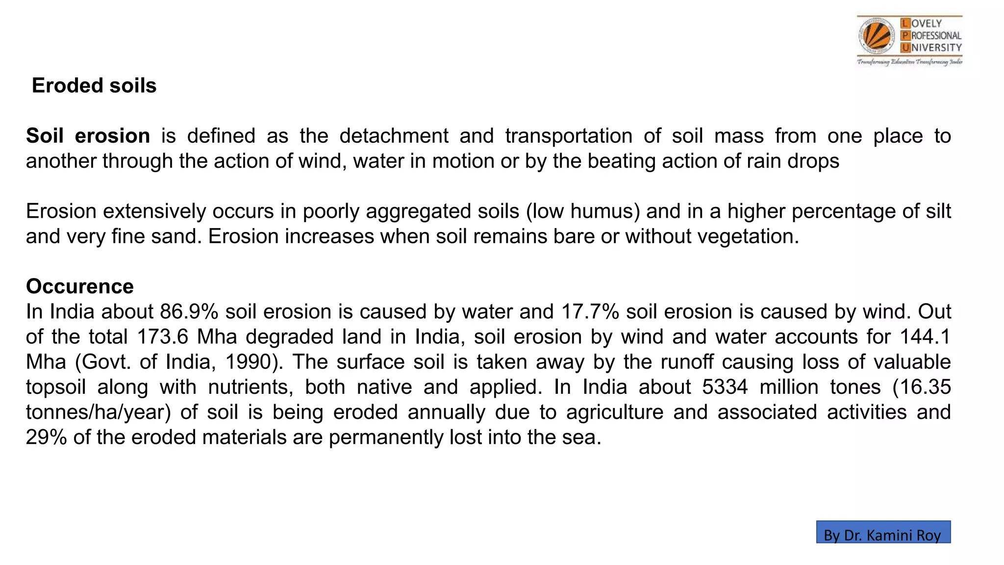 Eroded soil | PPTX