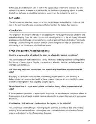What Organs are on Your Left Side | PDF