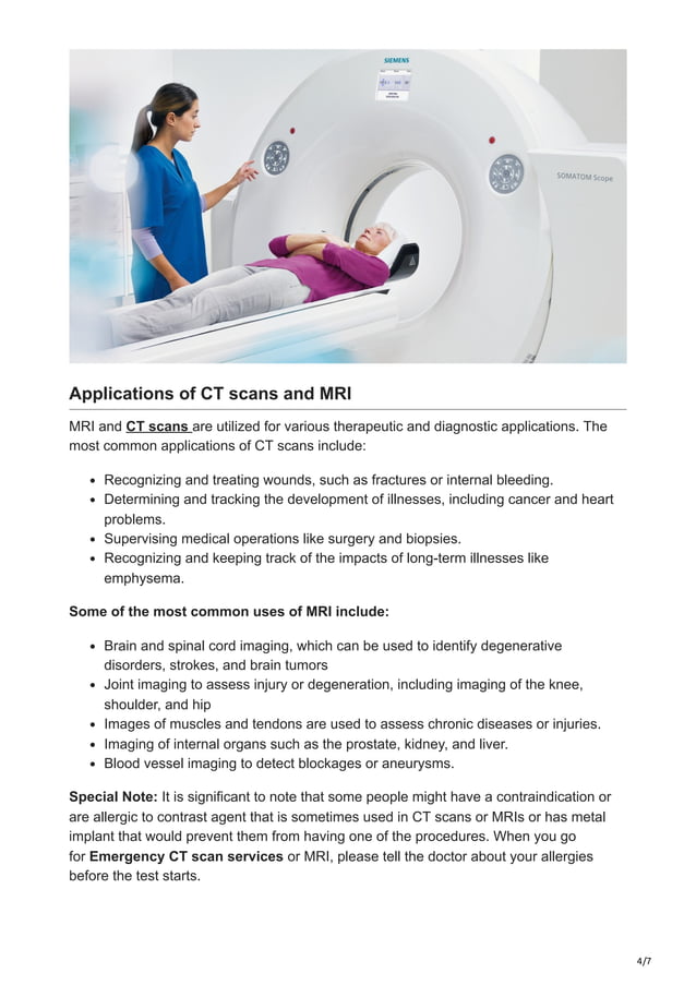 Difference between CT scan and MRI | PDF