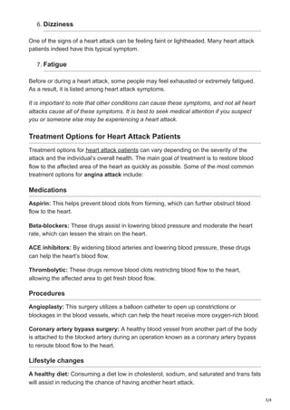 7 Symptoms of Heart Attack and Treatment Options | PDF | Heart and ...
