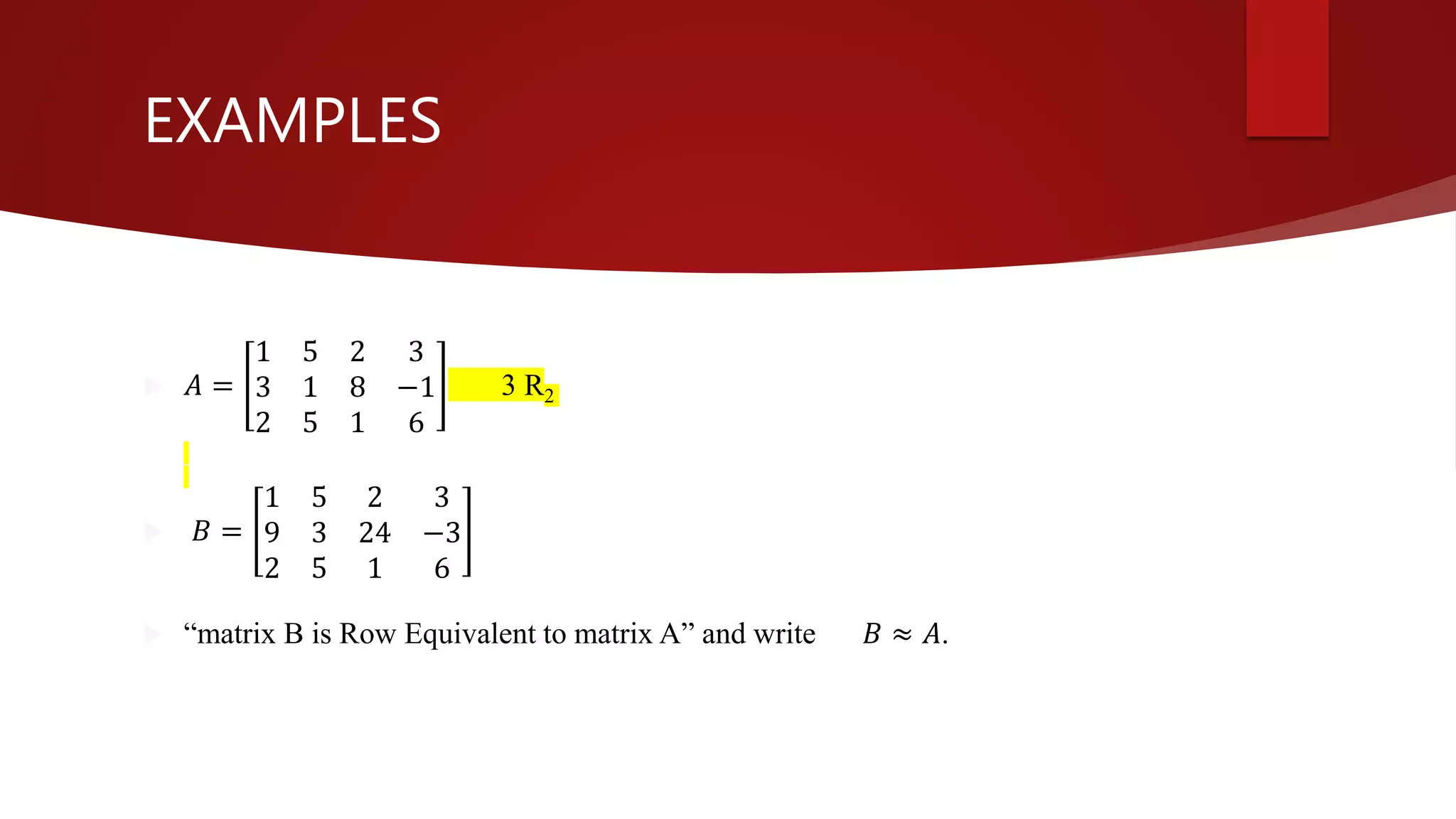 ELEMENTARY ROW OPERATIONS | PPTX