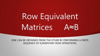 ELEMENTARY ROW OPERATIONS | PPTX