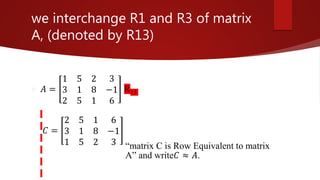 ELEMENTARY ROW OPERATIONS | PPTX