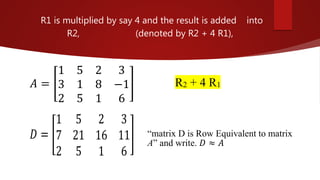 ELEMENTARY ROW OPERATIONS | PPTX