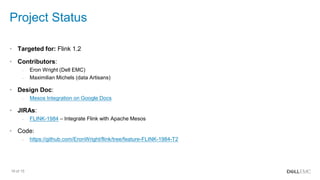 Eron Wright - Introducing Flink on Mesos | PPT