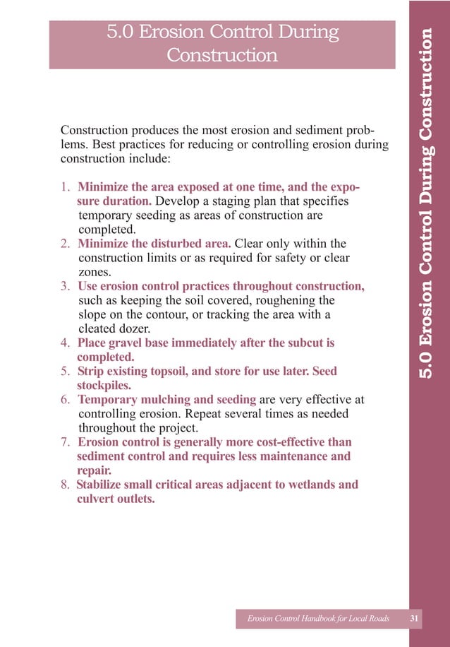 Erosion control-handbook-for-local-roads by us dept of highway | PDF