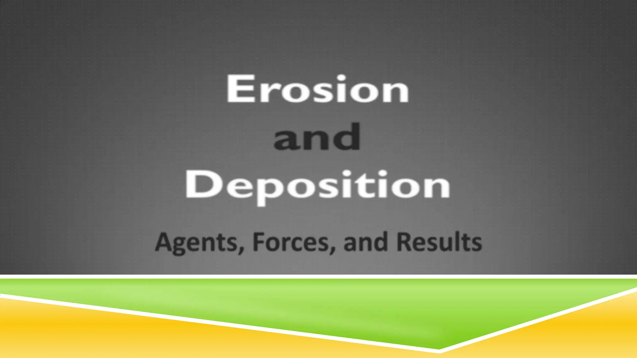 EROSION AND DEPOSITION.pptx topic on soil | PPT
