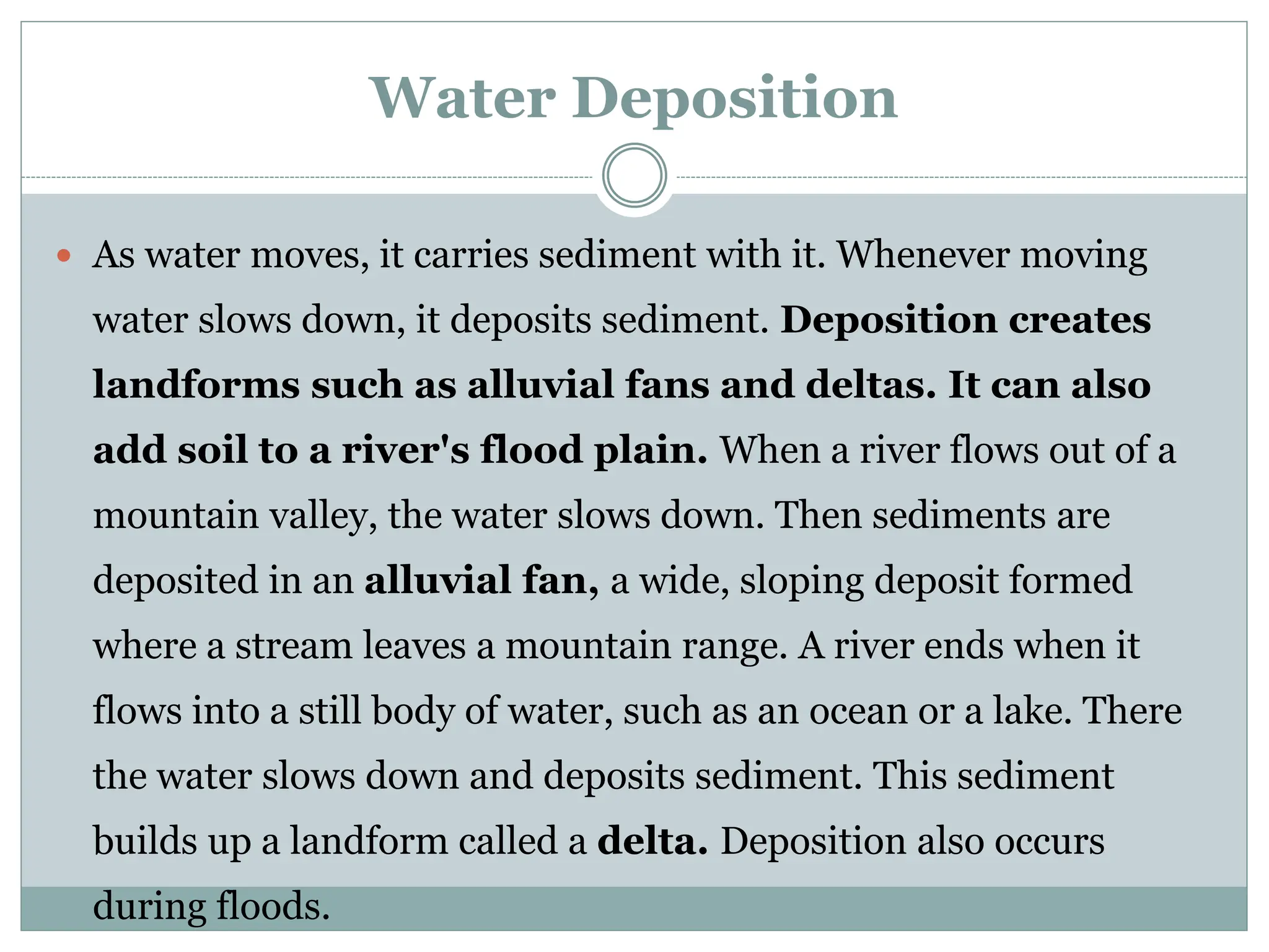 Physical elements of Erosion & Deposition | PPT