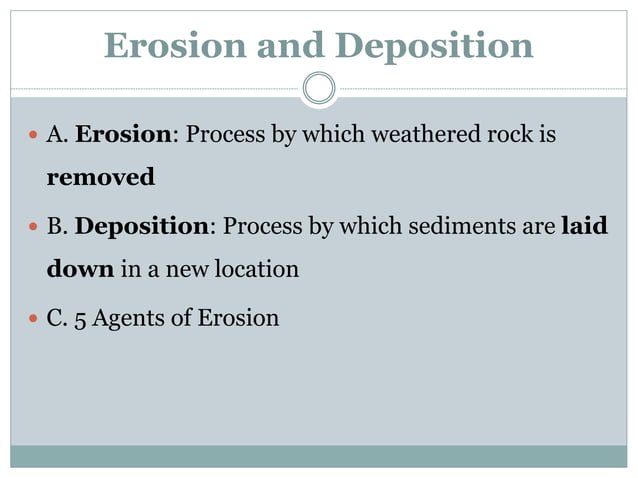 Physical elements of Erosion & Deposition | PPT