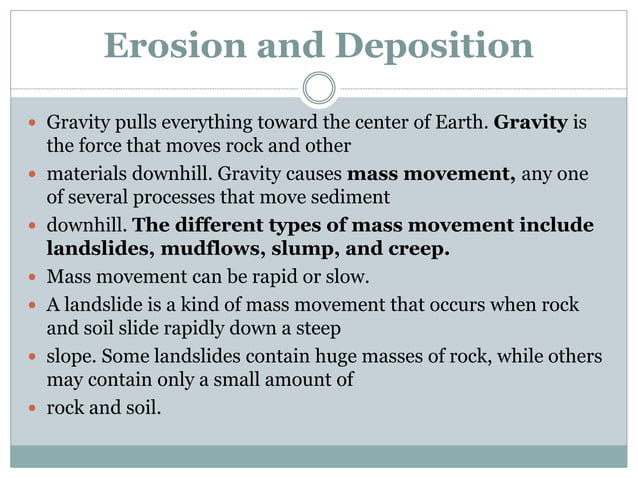 Physical elements of Erosion & Deposition | PPT