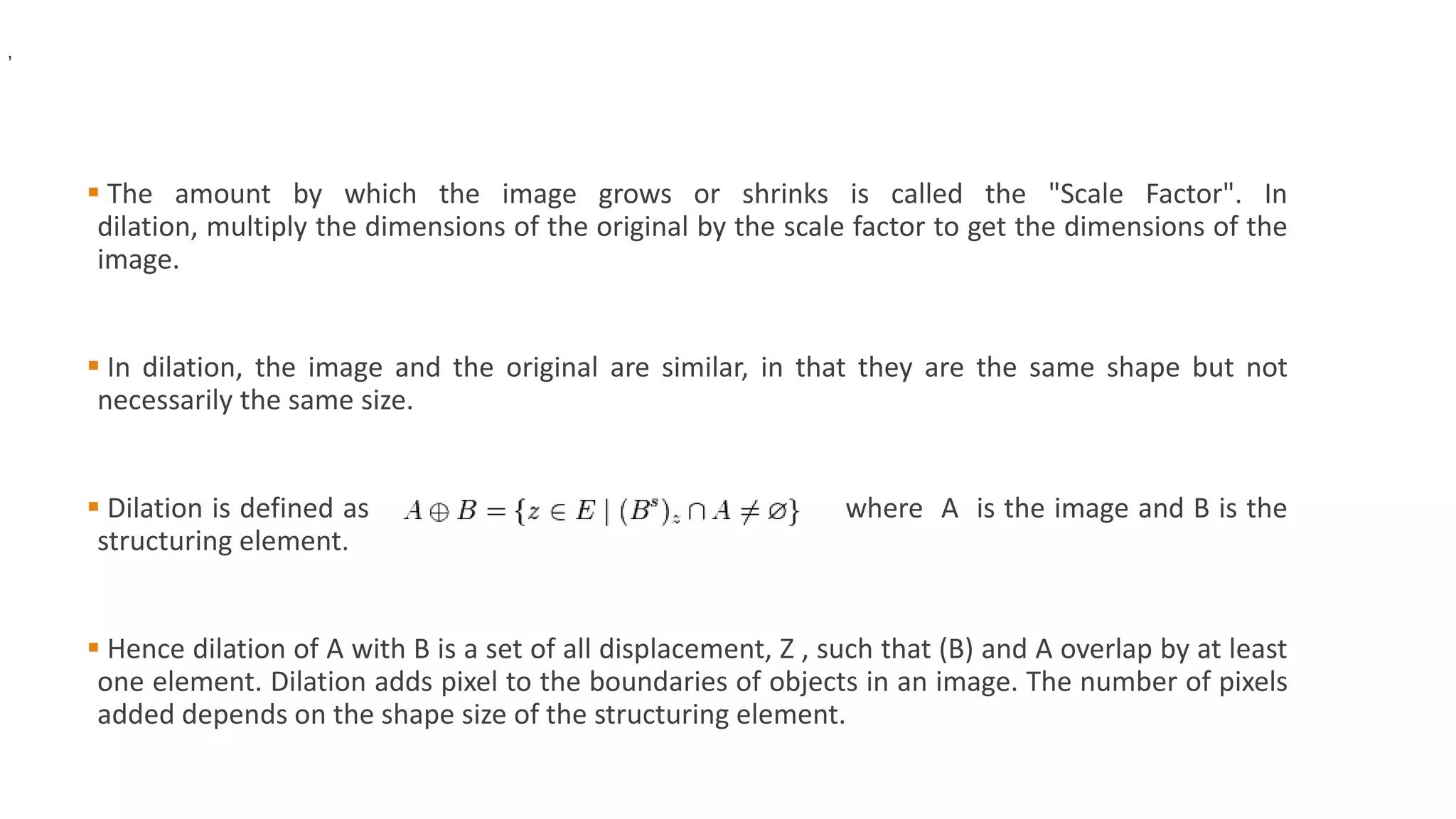 Erosion and dilation | PPTX