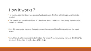 Erosion and dilation | PPTX