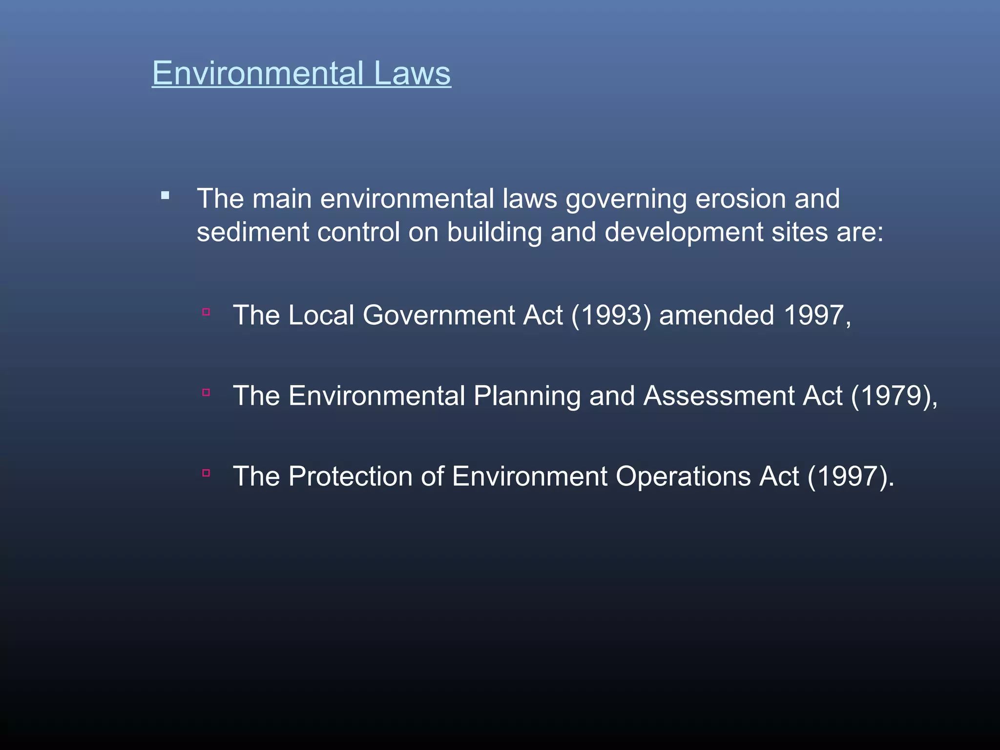 Erosion and Sedimentation Controls training | PPT