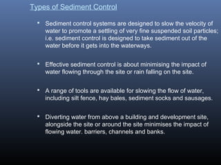 Erosion and Sedimentation Controls training | PPT