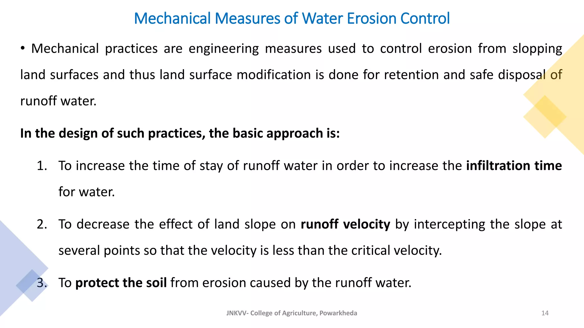 Erosion control measures | PDF