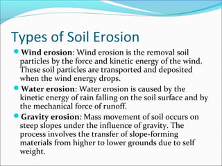 Erosion of soils | PPT