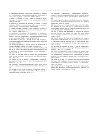 Erosive cola-based drinks affect the bonding to enamel surface: an in vitro study | PDF