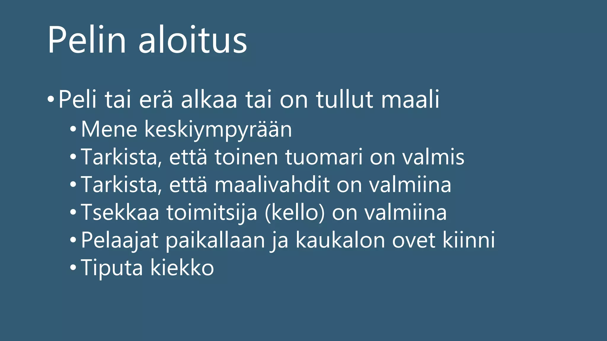 Erotuomaroinnin alkeet | PPTX