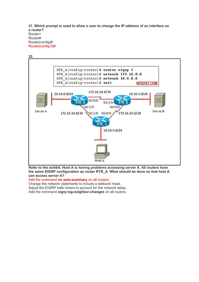 E routing final exam ccna 2 46 | PDF