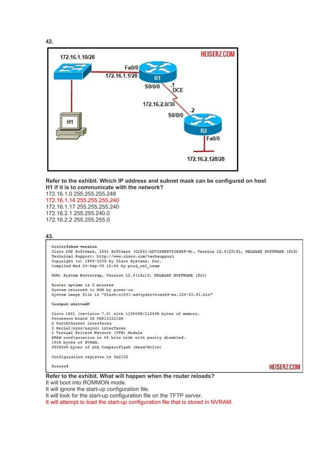 E routing final exam ccna 2 46 | PDF