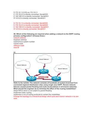 E routing final exam ccna 2 46 | PDF