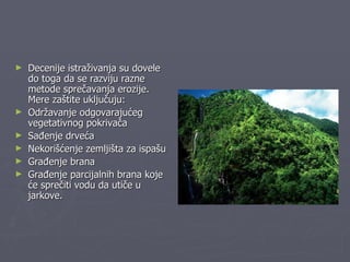 Erozija zemljista jović, vujičić | PPT