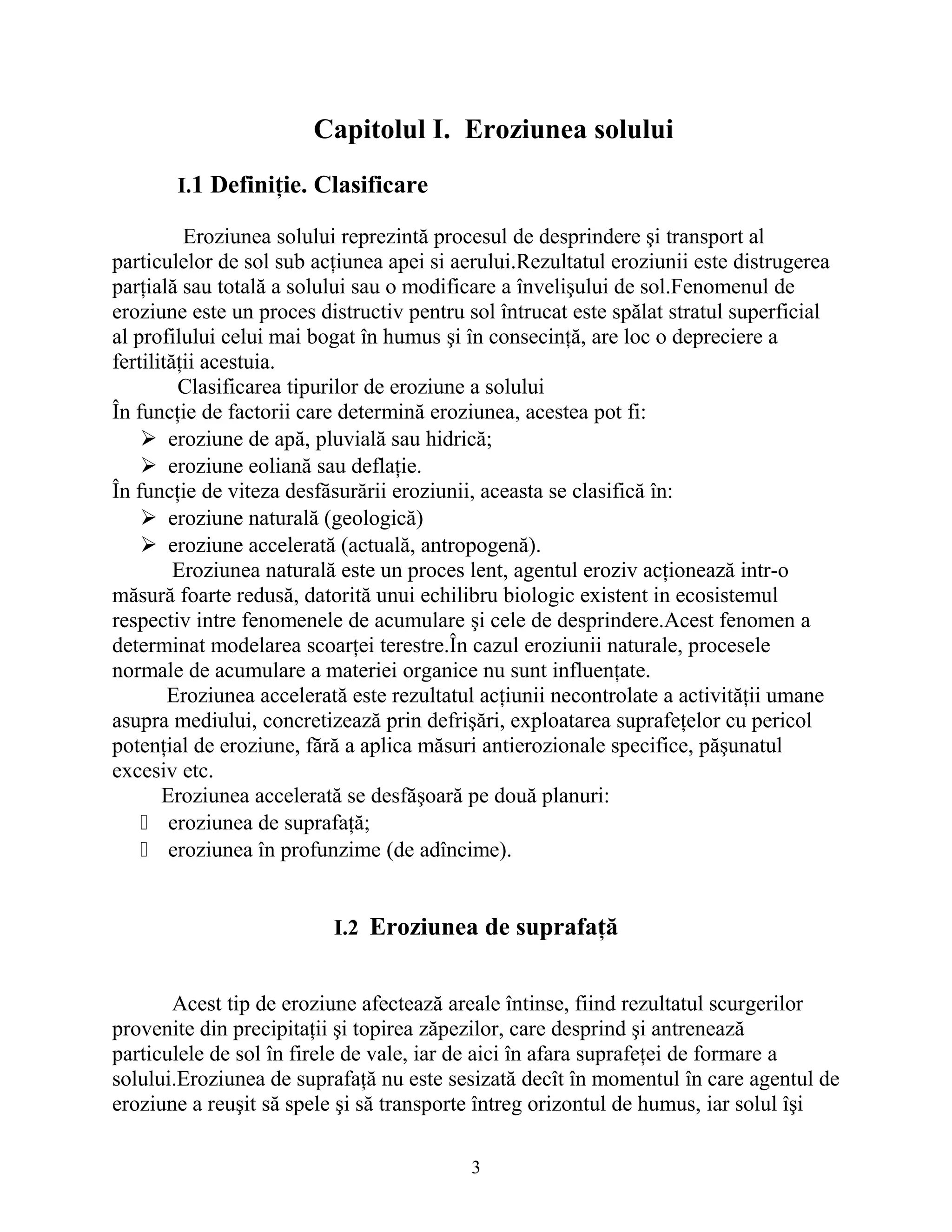 Eroziunea solului nicola oana | DOC