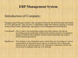 Erp | PPTX | Business Administration | Business