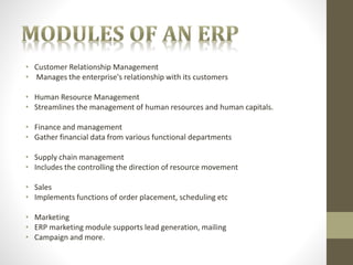 Presentation on ERP | PPTX