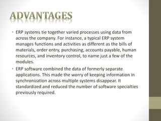 Presentation on ERP | PPTX