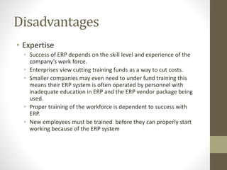 Presentation on ERP | PPTX