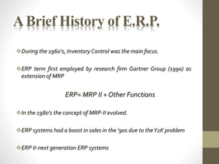 Presentation on ERP | PPTX