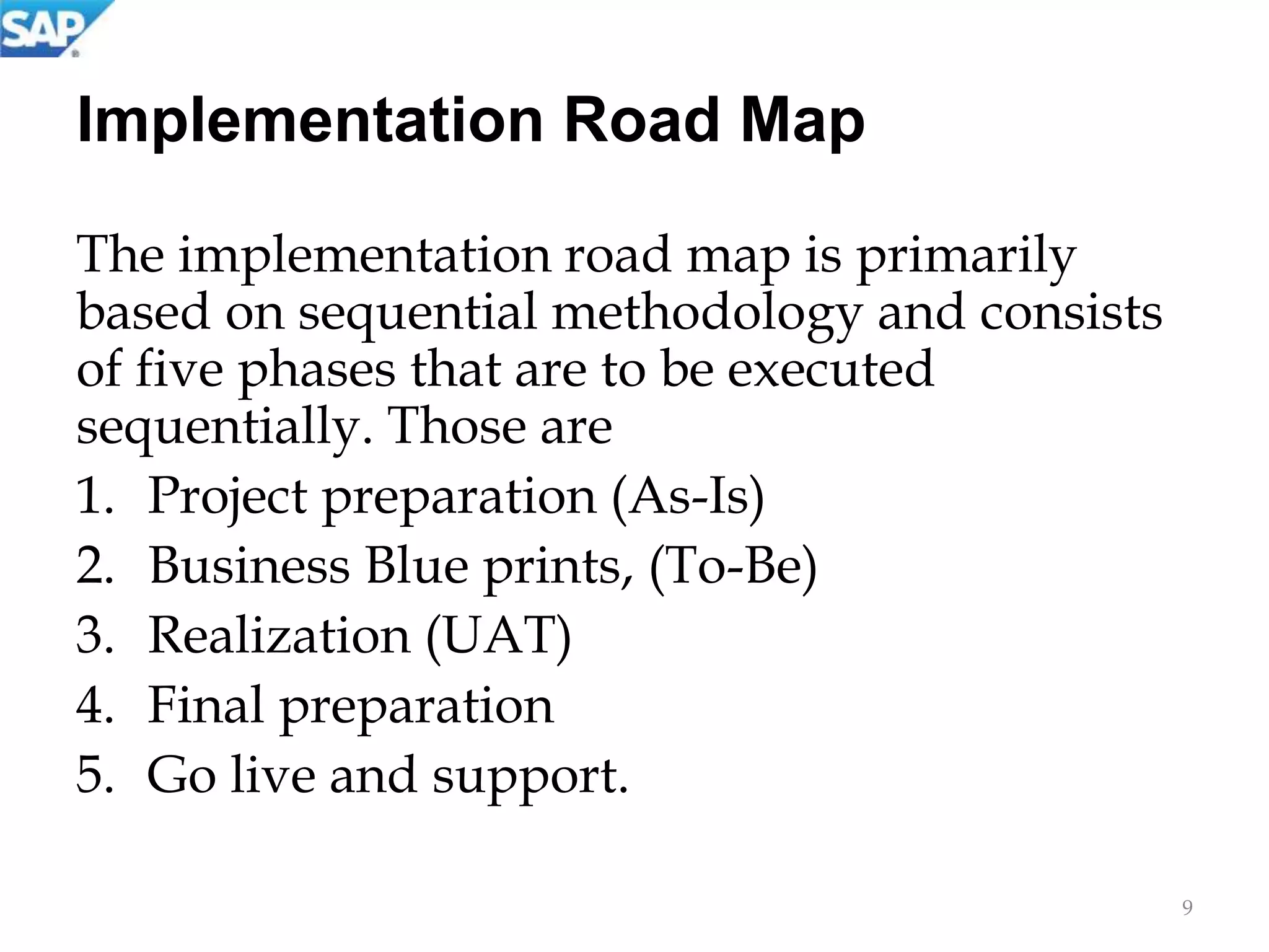 ERP - Implementation Road Map | PPTX