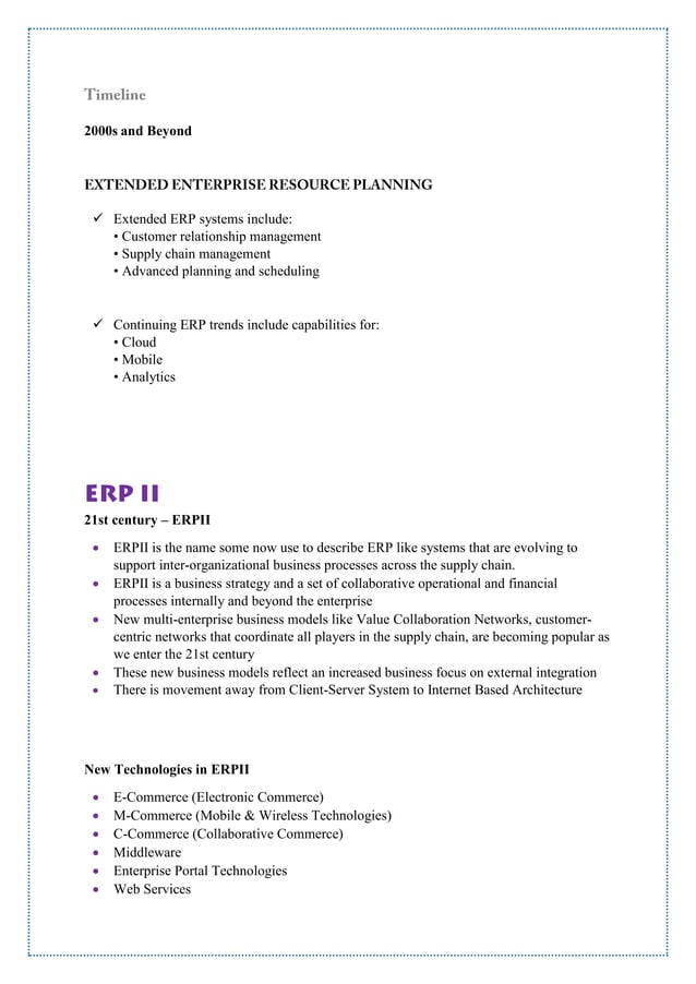 evolution of Erp | PDF | Computing | Technology & Computing