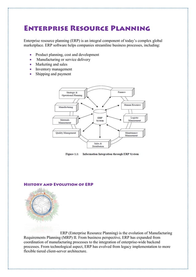 evolution of Erp | PDF | Computing | Technology & Computing