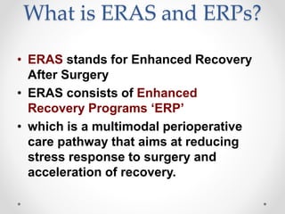 Enhance Recovery Programme | PPTX | Healthcare Industry | Industries