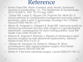 Enhance Recovery Programme | PPTX | Healthcare Industry | Industries