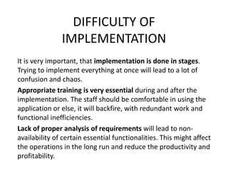 ENTERPRISE RESOURCE PLANNING (ERP) | PPTX