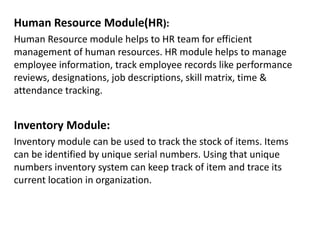 ENTERPRISE RESOURCE PLANNING (ERP) | PPTX