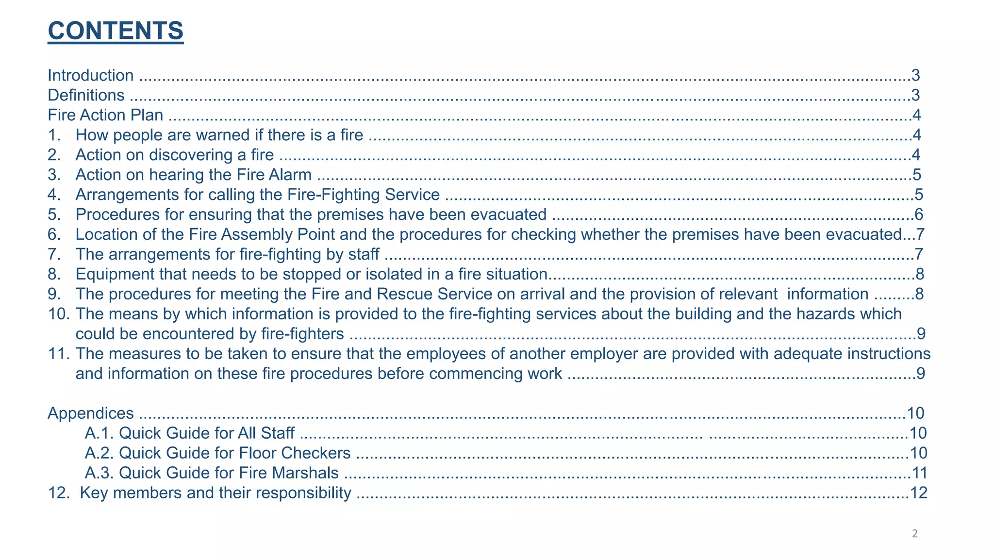 Fire Emergency Response Preparedness | PPT