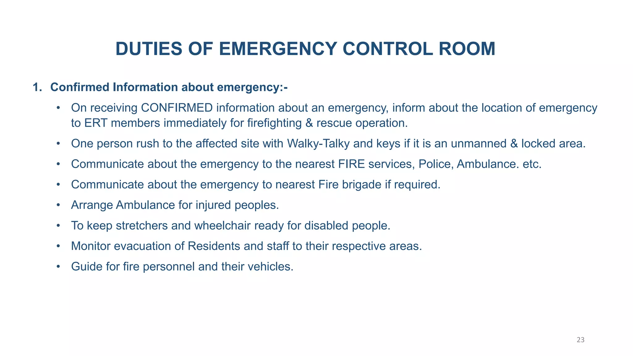 Fire Emergency Response Preparedness | Ppt