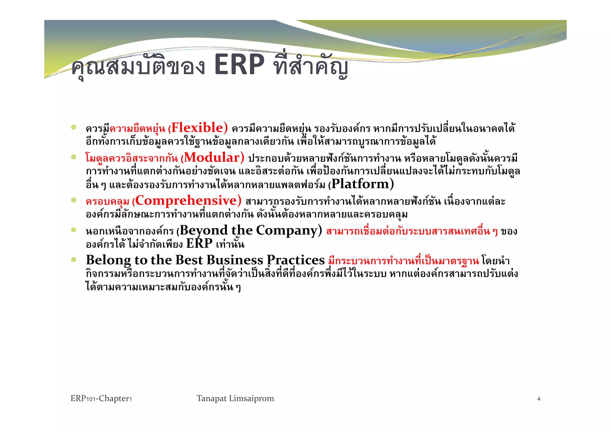 ERP101 Chapter 1 | PDF
