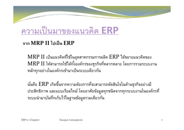 ERP101 Chapter 1 | PDF