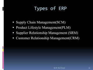 Introduction of ERP by Ravi poswal | PPTX