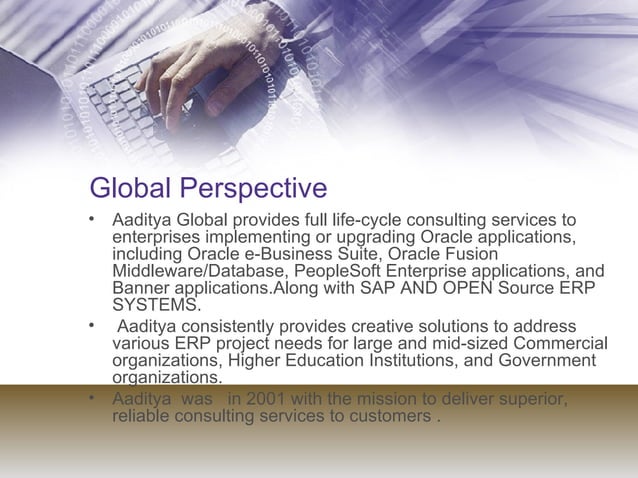 ERP consulting vendor Solution provider Global Leading Company Oracle ...