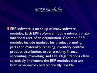 Erp --functional-modules | PPT
