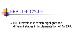 Erp implementation2 | PPT | Business | Business and Finance
