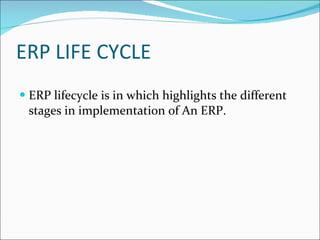Erp implementation life cycle | PPT