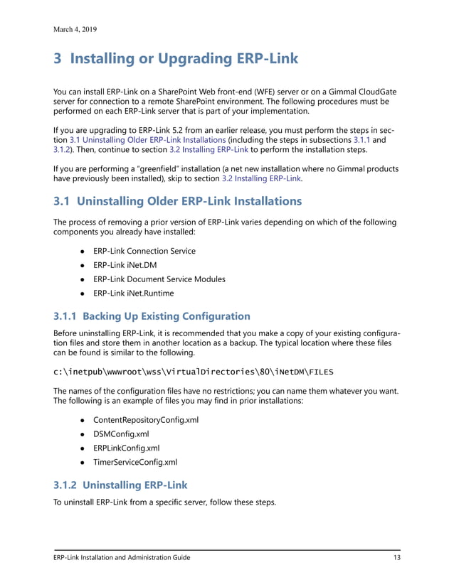 Erp link v5.4.0-installation_and_administration_guide | PDF